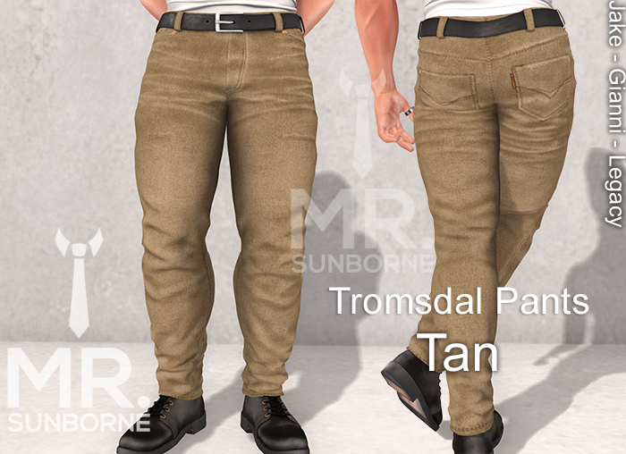 Second Life Marketplace - Mr. Sunborne Tromsdal Pants Tan